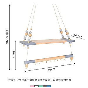 NC Crafts Ins Nordic Nordic Single-Layer Upper Board and Lower Stick Rack for Clothes Hanging Blue