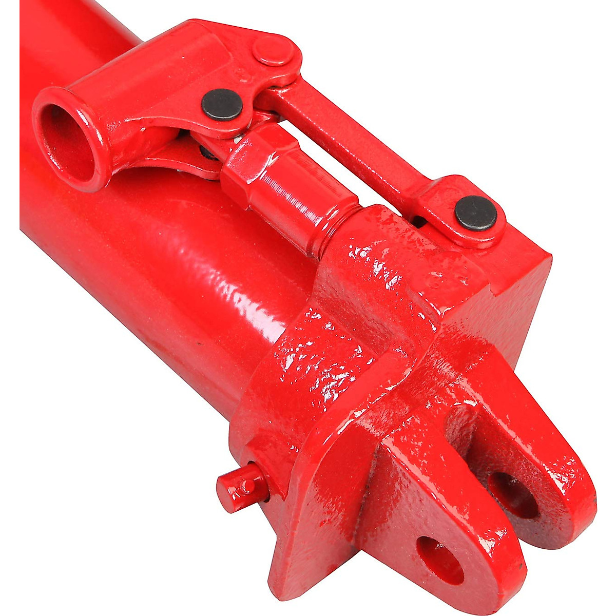 Big Red 3 Ton Hydraulic Long Ram Jack with Single Piston Pump and Clevis Base (Fits: Garage/Shop Cranes, Engine Hoists, and More) w/Handle, Red, A41417R