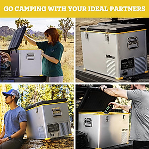 SetPower RV45S Single Zone Portable Refrigerator, 12 Volt Fridge Freezer for Home and Car Use, Ideal for Traveling, Camping, Road Trip, 0℉-50℉, DC 12/24V, AC 110V (48 Quart)