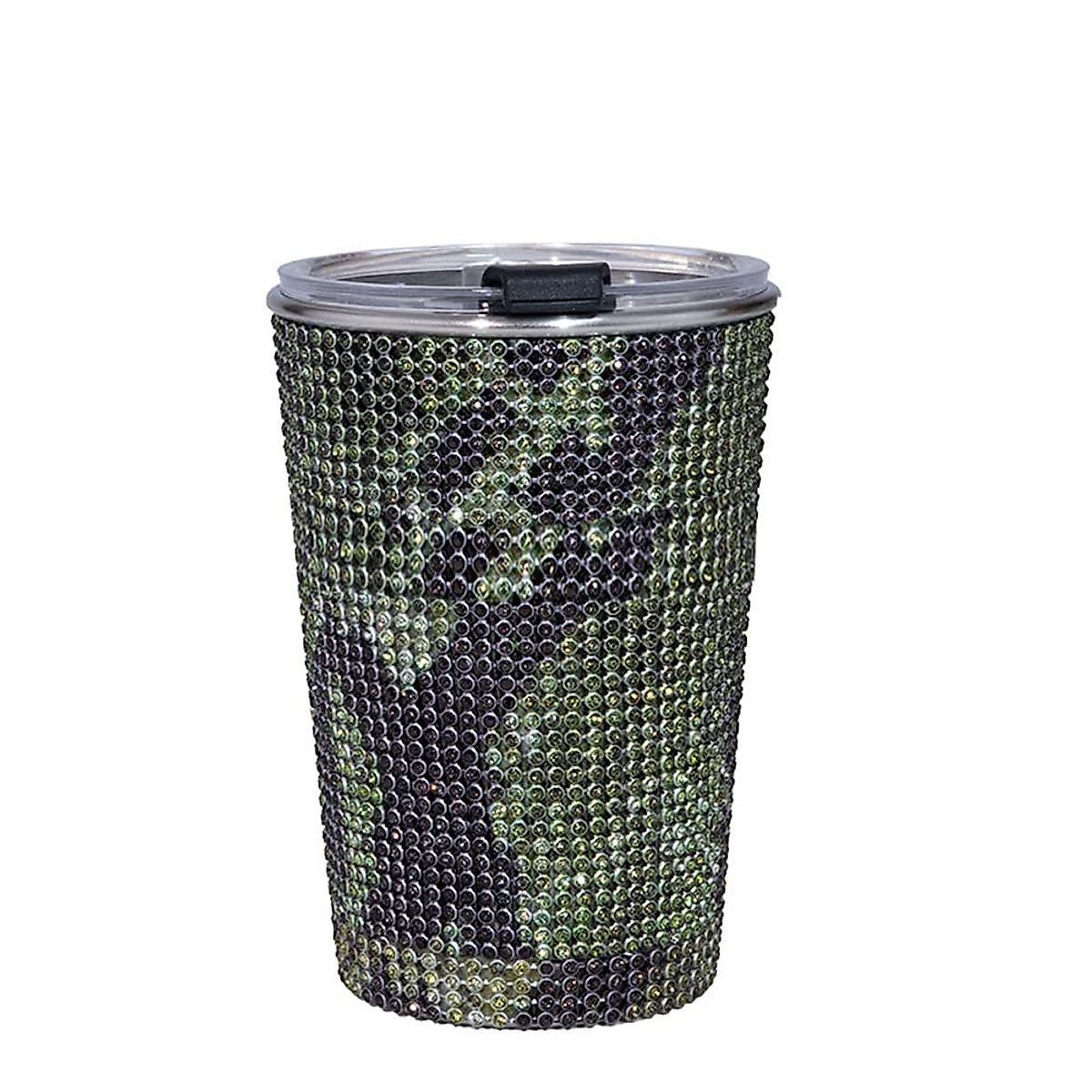 MYHOBBY 500ML Bling Rhinestone Tumbler Cup with Lid and Straw,Stainless Steel Thermal Bottle Vacuum Insulated Cup for Women,Snake Pattern