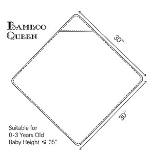 2 Pack Premium Bamboo Baby Bath Towel - Ultra Absorbent - Ultra Soft Hooded Towels for Babies,Toddler,Infant - Newborn Essential -Perfect Baby Registry Gifts for Boy Girl