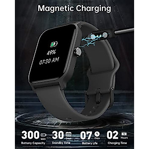 Smart Watch for Men Women (Answer/Make Call), 1.8" Touch Screen Activity Trackers for Android iPhone Compatible with Alexa Built in, Fitness Heart Rate Blood Oxygen Sleep Monitor, IP68 Waterproof