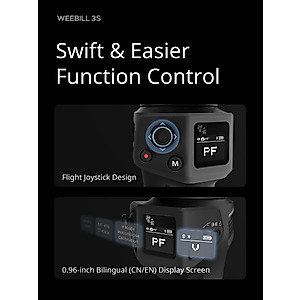 ZHIYUN Weebill 3S Combo Gimbal Stabilizer for DSLR and Mirrorless Camera Canon/Nikon/Sony/Panasonic/Fujifilm, Native Vertical Shooting,Extendable Sling Grip