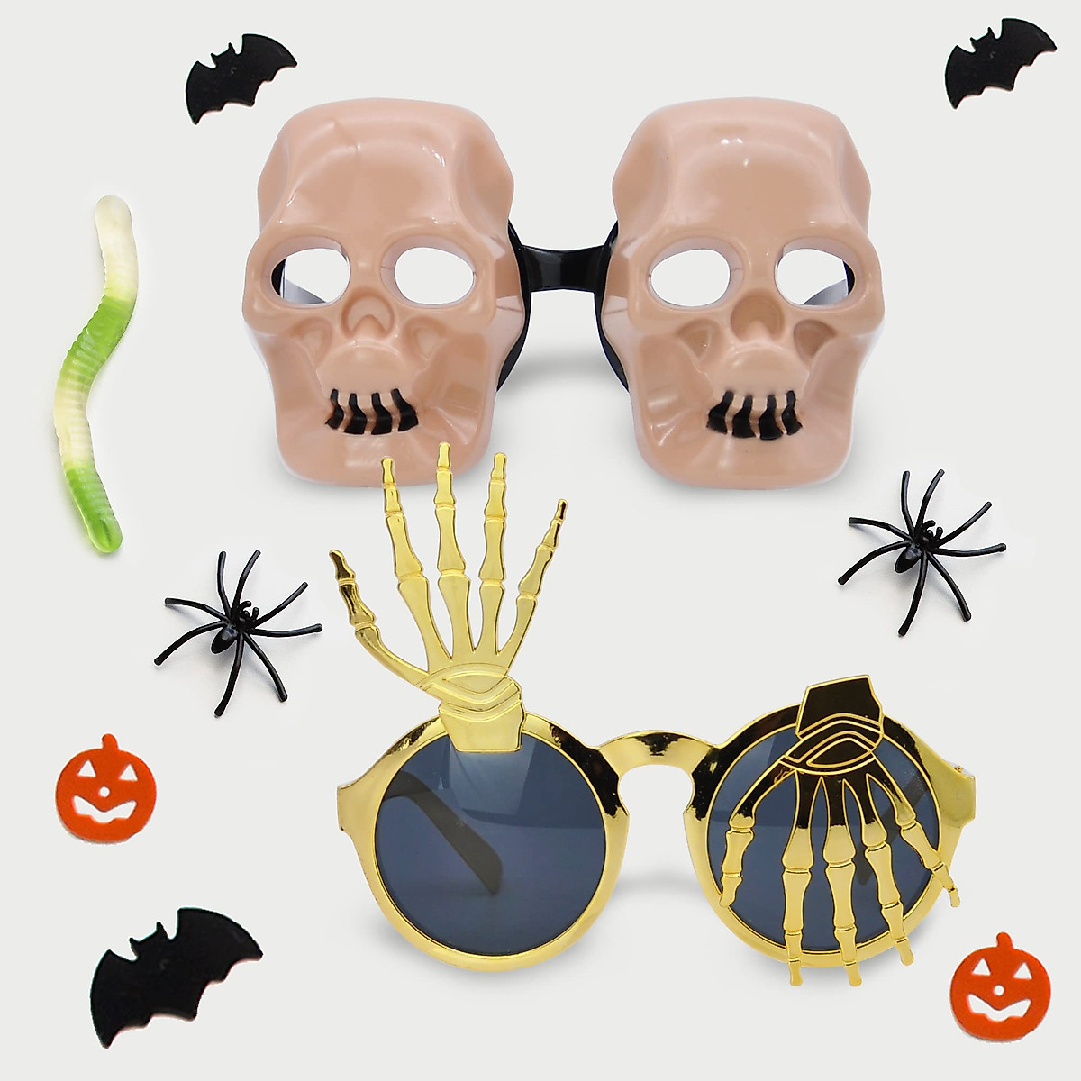 JOYIN 8Pcs Halloween Glasses Frame Costume Eyeglasses Halloween Eyeglasses Halloween Party Glasses for Kids Boys Girls Halloween Party Supplies and Party Favors, Assorted Styles (One Size Fits All)