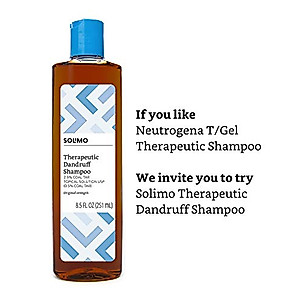 Amazon Brand - Solimo Therapeutic Dandruff Shampoo, Original Strength, 8.5 fl oz