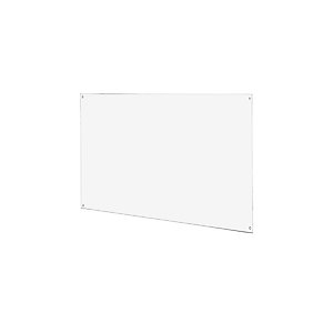 Door Push Plate with Pre Drilled Holes Clear Acrylic 7" x 14" Protective Plastic Piece 1/8" Thick for Scuff Marks and Damage by Marketing Holders