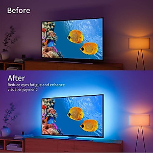 Nexlux LED Lights for 58 Inch TV,Backlight 8.2ft USB LED Light Strip Indoor Use APP Controlled with Remote, DIY Colors TV LED for Gaming Lights,Ambient Lighting Kit
