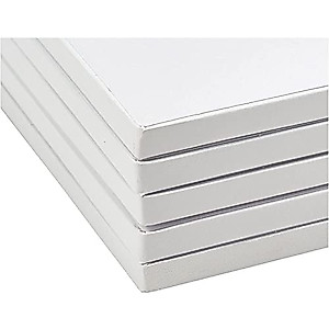 DecoPac Square Cake Drum, Foil Covered Cake Drum, Sturdy Half Inch Thick, Pack of 5, White - 18 Inch