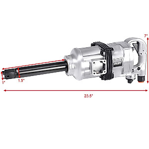 Salches 1" Air Impact Wrench Gun, Long Shank Truck Mechanics with Carry Case for Commercial Home Use, Heavy Duty Pneumatic Tool