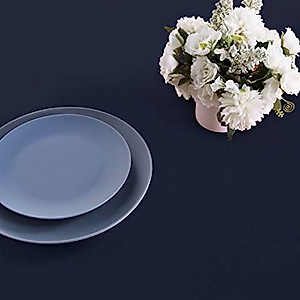 LUSHVIDA Rectangle Table Cloth – Washable Water Resistance Microfiber Tablecloth Decorative Table Cover for Banquet Party Kitchen Dining Room, Navy 60 x 84 Inch