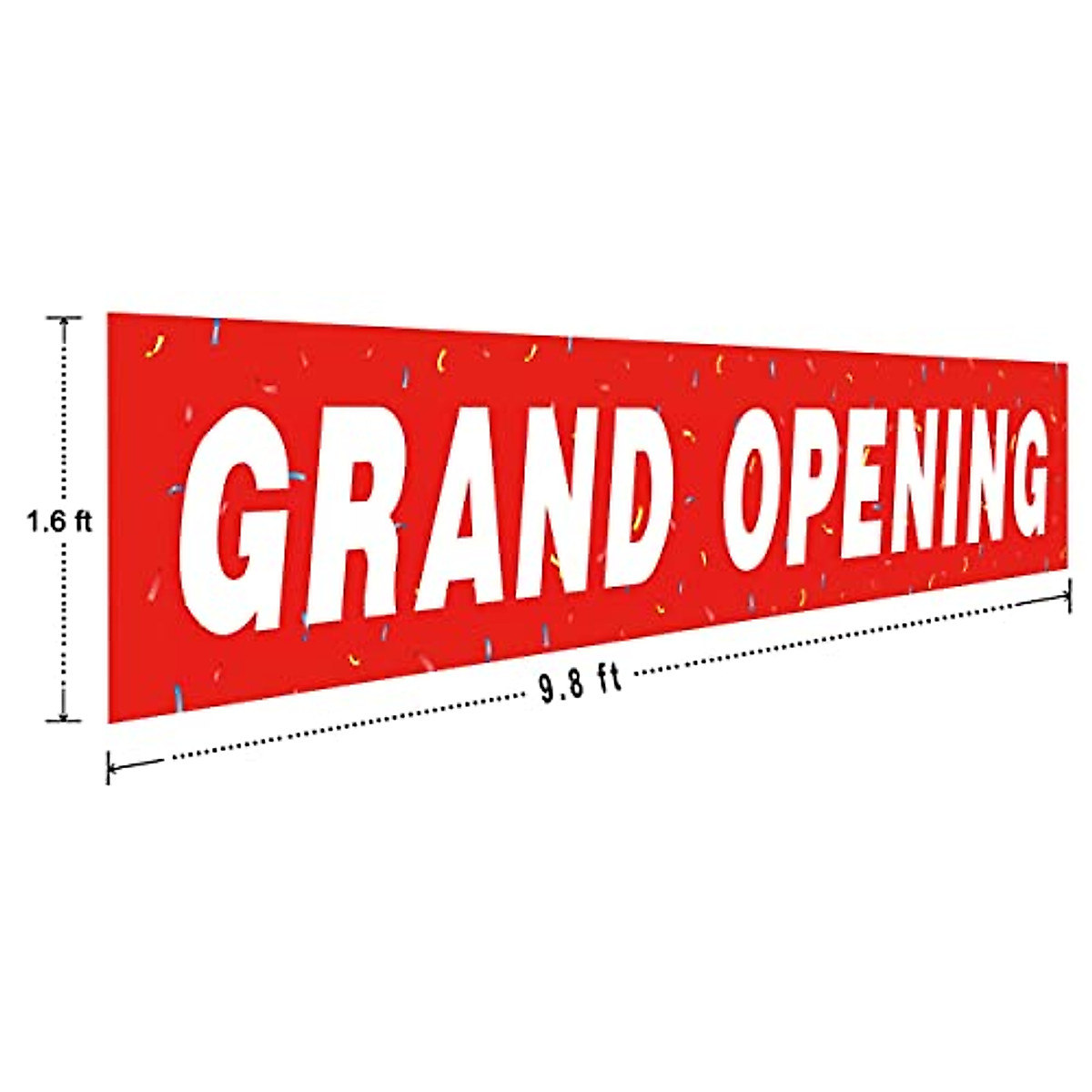 Large Grand Opening Banner, Retail Store Shop Business Sign, Business Office Store Front Banner, Store, Advertising, Flag (9.8x1.6 feet)