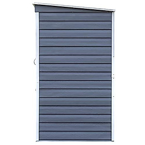 Arrow Shed SBS64 Shed-in-a-Box Compact Galvanized Steel Storage Shed with Pent Roof, 6'x4', Charcoal