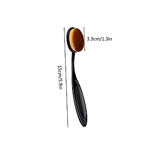 2 Pack Toothbrush Foundation Brush Oval Makeup Brush Loose Powder Toothbrush Brushes for Blending Liquid, Cream, Flawless Powder Cosmetics Tools