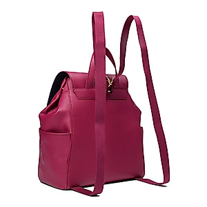 Tommy Hilfiger Beth II Flap Backpack Saffiano PVC Italian Wine One Size