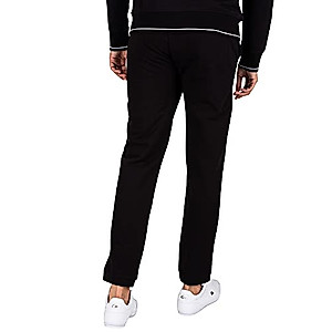 A|X ARMANI EXCHANGE mens Drawstring Jogger With Logo Zip Pocket Casual Pants, Black, Small US