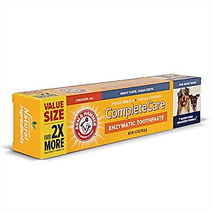Arm & Hammer Complete Care Enzymatic Dog Toothpaste, 6.2 oz - Dog Toothpaste for Puppies and Adult Dogs, Arm and Hammer Toothpaste for Dogs - Pet Toothpaste, Dog Dental Care and Clean Dog Teeth