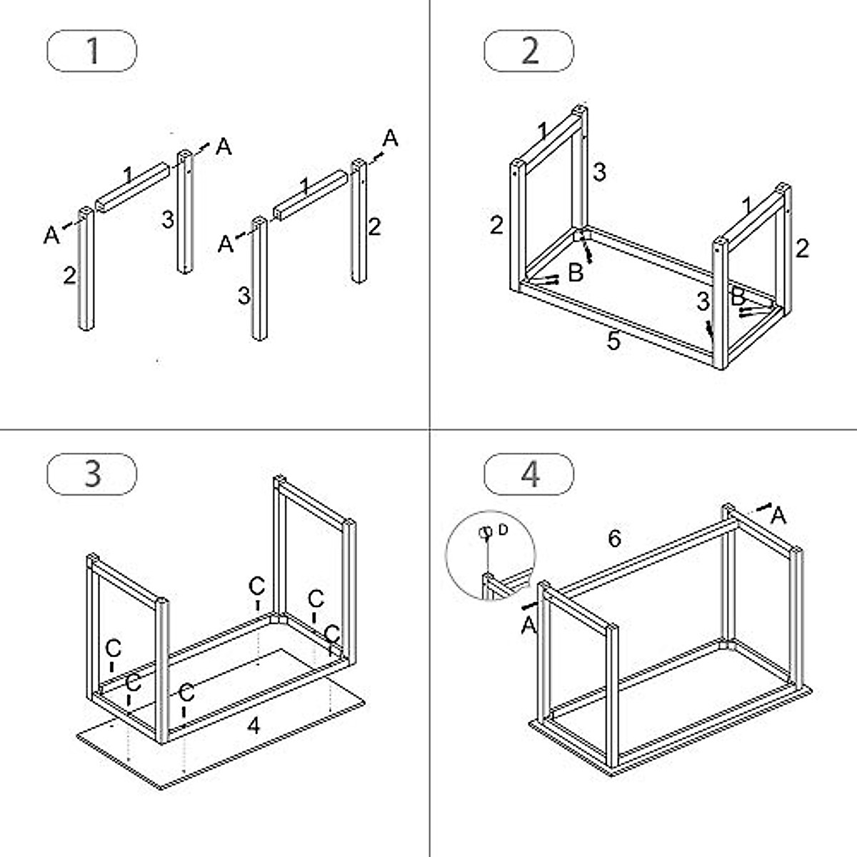 Coral Flower Computer Desk Writing Table Workstation with Durable Scratch-resistant Laminate Surface and Metal Frame, Brown
