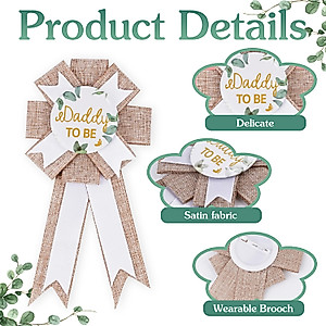 Neutral Burlap Mom to Be Sash Dad to Be Pin Baby Shower Decorations, Sage Green Mommy to Be Sash Baby Shower Pin Set for Gender Reveals Party Decorations for Pregnant Keepsake Gifts