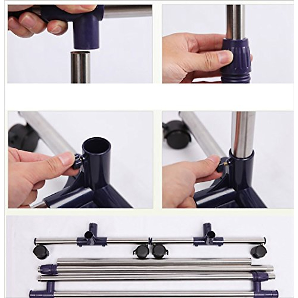 Coat Rack Single Pole Coat Rack Floor Stainless Steel Drying Racks Outdoor Clothes Hanger Indoor Hanger Simple Clothes Hanger