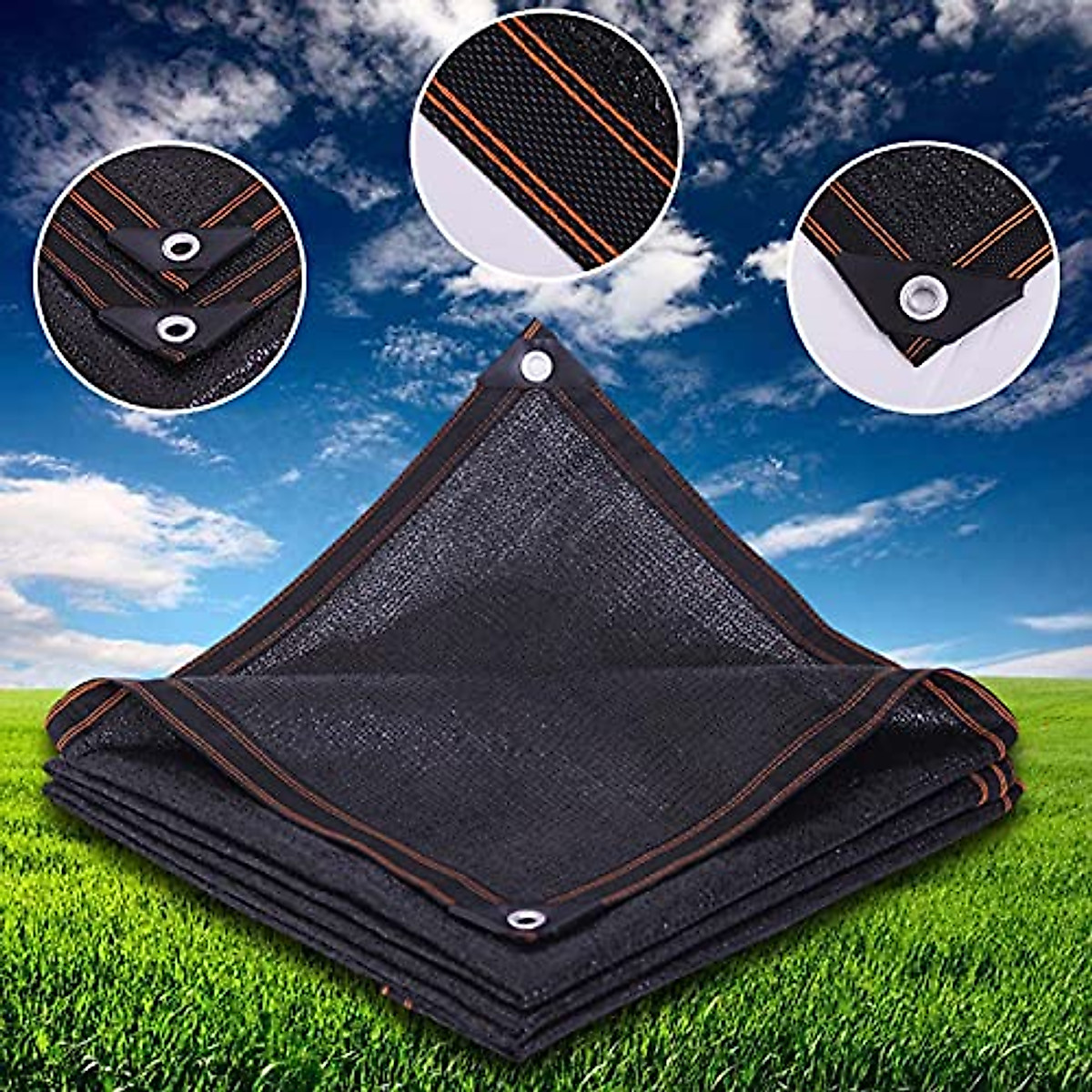 RGRE 16x20 ft 90% Sunblock Shade Cloth, Sun Mesh Shade Heavy Duty, Sun Shade Net with Grommets, Shade Net Tarp for Garden, Plants Cover, Carport, UV Resistant Netting