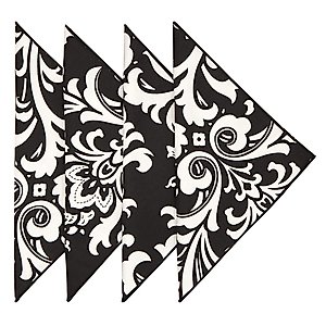 Cloth Napkins Black and White Wedding Table Décor Backyard Party Reception Black and White Table Linens, Linen Napkins All Cotton Dinner 18"x18" Set 4