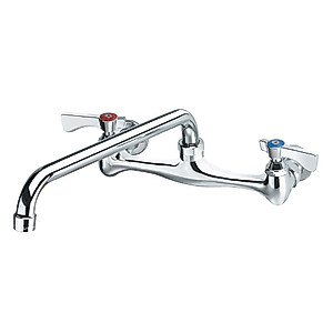 Krowne 12-812L 8" Faucet Commercial Wall Mount with 12" Spout, Centers 14112,Silver