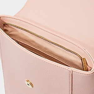 KATIE LOXTON Dani Tortoiseshell Womens Vegan Leather Convertible Strap Top Handle Purse Backpack Dusty Pink