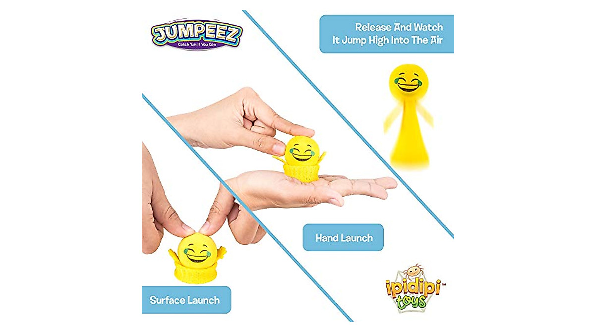 Jumping Smile Popper Toys - Fun Emoji Spring Launchers for Kids