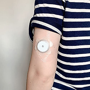 Plastic Covers for Freestyle Libre,Soft Plastic Covers Easy to Apply and Remove (Blue Translucent-Covers ONLY, 2pcs)