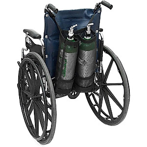 HSRG Double Oxygen Cylinder Bag, Portable Wheelchair Tank Carry Backpack Bag Holder Fits D and E Cylinders Bottle, for & Walker