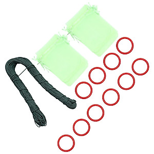 INOOMP 124 pcs Crabbing Suit Lobster Floating Bait Fishing mesh Bag Fish Collection Container Crab nets Salvage Net Fishing Casting nets Shrimp net cage net Nylon Fishing Float Single use
