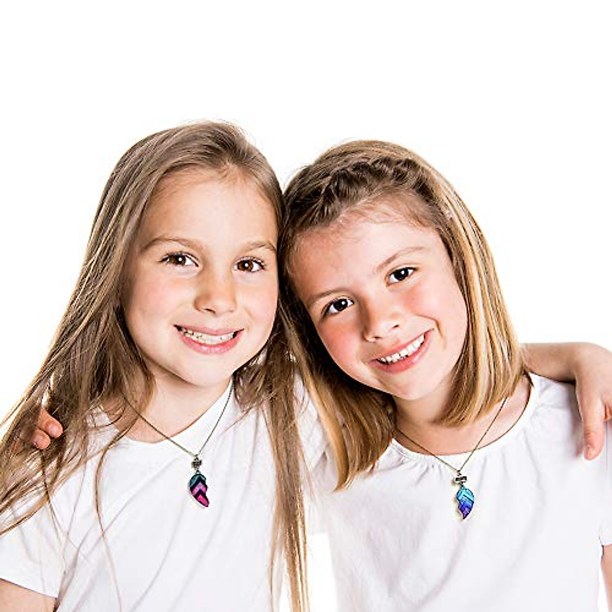 BGSHEMNI Best Friends Half Heart Pendant Necklace for Children, Kid's Best Friend Jewelry,Friendship Gift Girls BFF Necklaces-Love