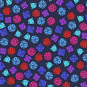 GRAPHICS & MORE Dungeon Dice Pattern for Fighting Dragons Gift Wrap Wrapping Paper Rolls