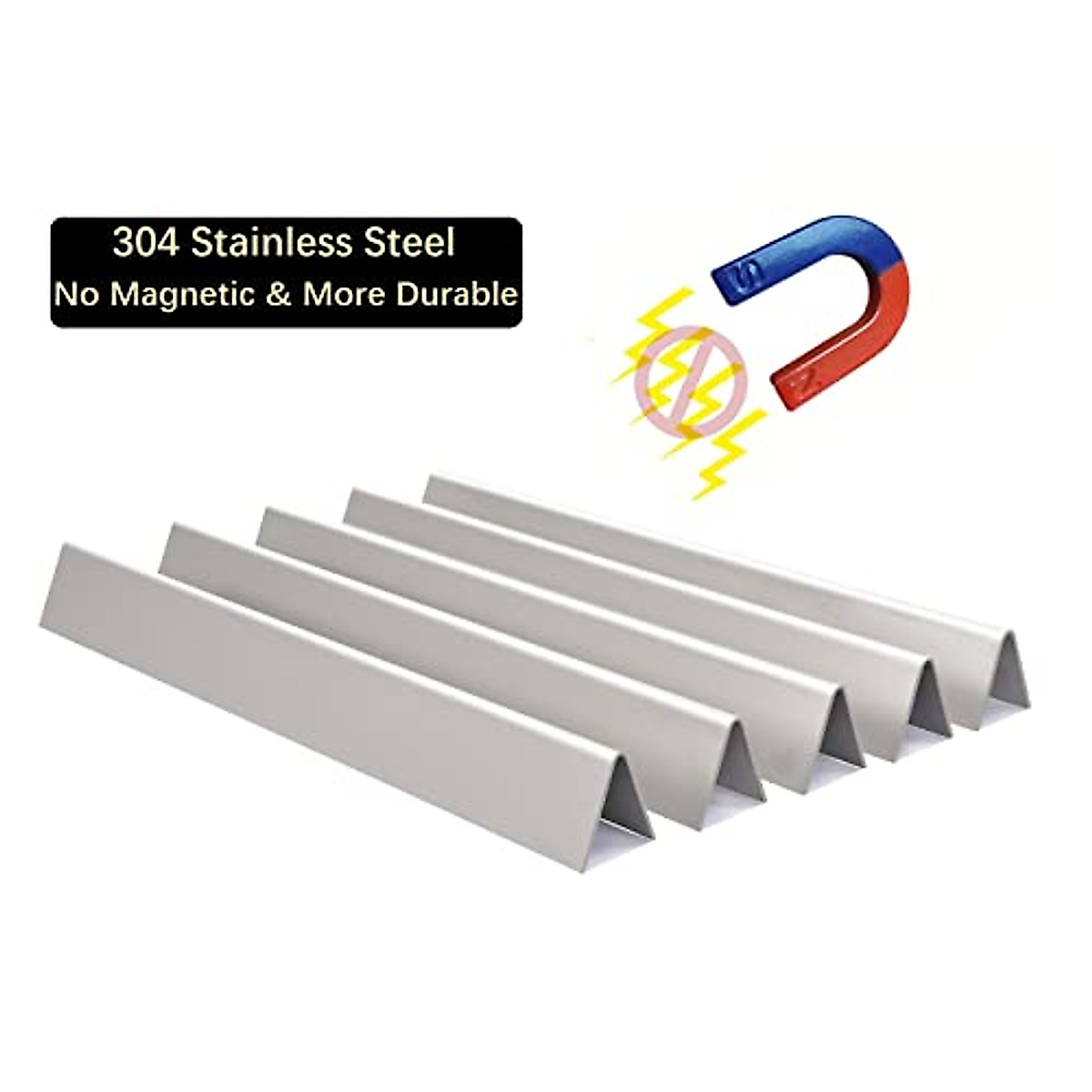 Leship 22.5" Flavorizer Bars Replacement for Weber 7536 65903 Spirit 700 Genesis Silver B/C Gold B/C Platinum B/C, Spirit 300 Series (with Side Control) Weber 900 and Other Grills (304SS)