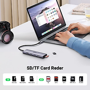 UGREEN USB C Hub 4K@60Hz, 6-in-1 Multiport Adapter with 3 USB 3.0/1 HDMI Ports, SD/TF Card Reader, USB C Dongle for Laptop Tablet iPad MacBook Pro Air Dell Samsung Mac Mini 2023
