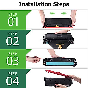 Aztech Compatible Toner Cartridge Replacement for HP 508X CF360X 508A CF360A M553 for HP Color Enterprise M553dn M553n M553x MFP M577 CF361X CF362X CF363X Printer (Black Cyan Yellow Magenta, 4-Pack)