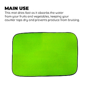 Jacent Microfiber Produce Drying Mat, 12 x 18 inch - 1 Pack