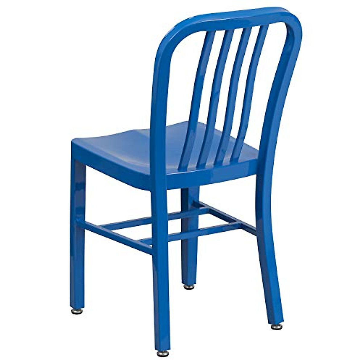 Flash Furniture Gael Commercial Grade 2 Pack Blue Metal Indoor-Outdoor Chair