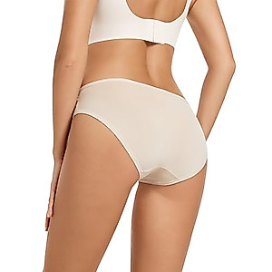 MEIYATING Women’s Panties Lace Low Rise Sexy Hipster Bikini Underwear Seamless Cute Stretch Silky Pack(Multicolor,XL)