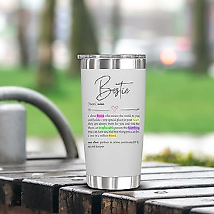 Best Friend Birthday Gifts, Friendship Gifts for Women Friends, Friendship Gifts, Bestie, Christmas Gifts for Women, 20 Oz Stainless Steel Tumbler