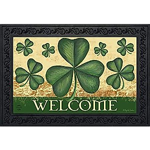 Briarwood Lane Shamrock Welcome St. Patrick's Day Doormat Indoor Outdoor 18" x 30"