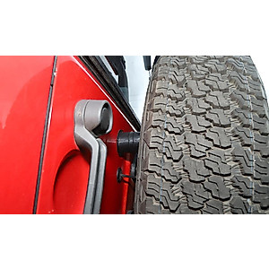 TOTMOX 2pcs Car Tire Carrier Bumper Kit Tire Replacement Rubber Pad Fit for Wrangler JK 2007-2017 Gladiator JT 2020