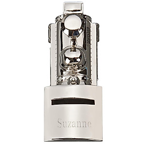 Creative Gifts International Train Bank with Polished Finish, Silver