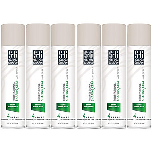 Salon Grafix Profession Shaping Hairspray, Extra Super Hold 4, 10 Oz (Pack of 6)
