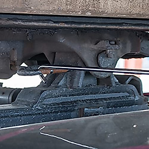 United Pacific 31-inch Heavy-Duty Chrome Plated 5th Wheel Pin Puller, Solid Steel Rod w/5in Wide Handle - 31" - J-Hook - Pack of 10