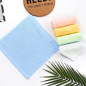 Towel with Hanging Loop, Hanging Hand Towels, 5 Pieces of Bamboo Towels, Soft and Strong Absorbent Kids Bathroom Towels, Suitable for Baby Care, Kitchen Scrubbing
