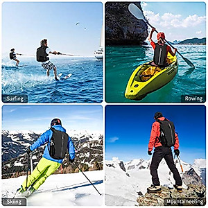 Waterproof Floating Dry Bag Backpack: 20L Lightweight Kayak Gear Drybag - Float Rolltop Outdoor Storage Pouch Pack for Swim Beach Kayaking Boating Rafting Black