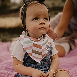 Parker Baby Bandana Drool Bibs 4 Pack Baby Bibs for Girls - "Lincoln Set"