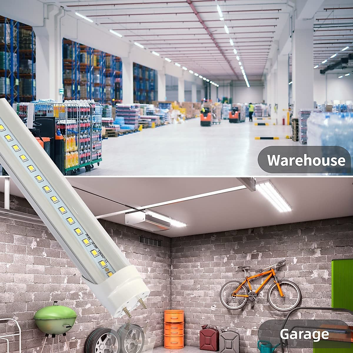 4FT LED Tube Light, T8 T10 T12 LED Bulb, 32W(60W Equivalent) 4160LM, 5000K Daylight, Clear Cover, Medium Bi-Pin G13 Base,4 Foot Fluorescent Tube Replacement (12 Pack)