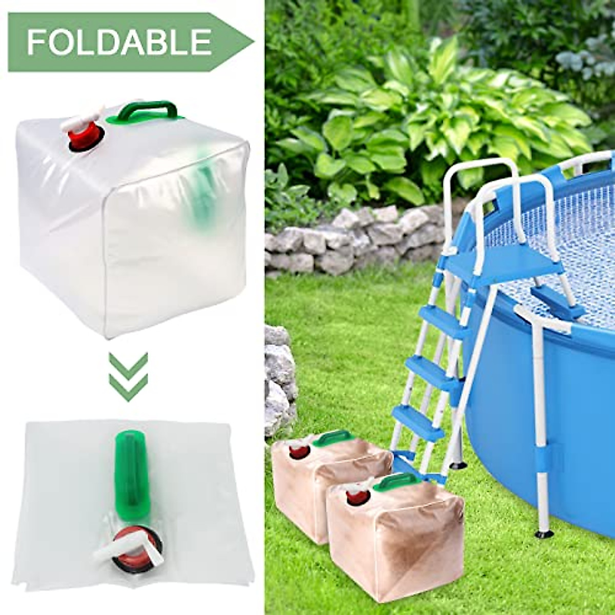 2 Pcs Swimming Pool Ladder Weights, Universal Pool Step SandBag, Plastic Fillable Anchor Bag for Swimming Entry Systems Fillable Portable (10.6 x 10.6 Inches)